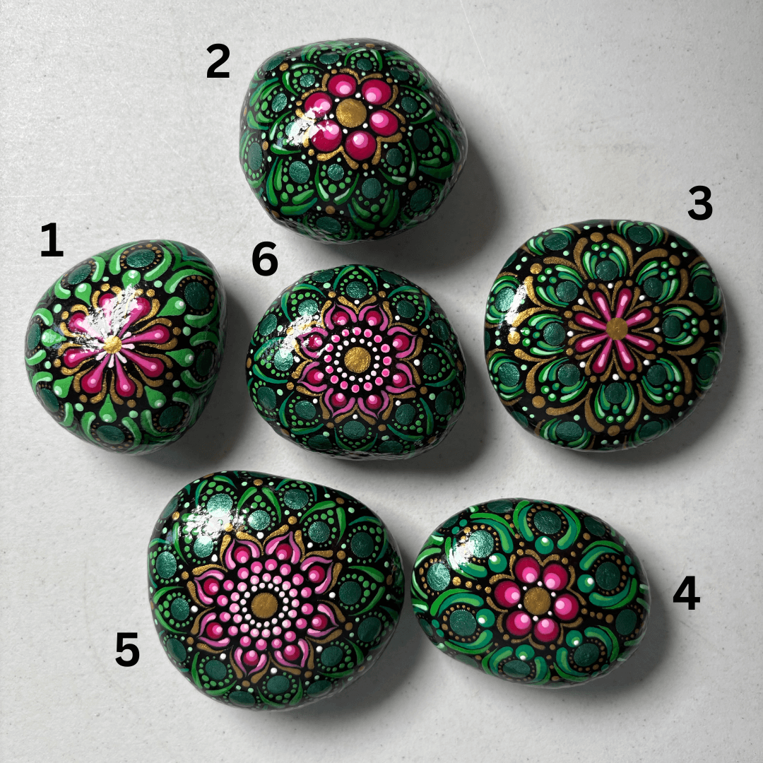 Hand-Painted Peyote Garden Stone – Sacred Buttons™